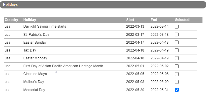 Holiday Importer - 1Stream
